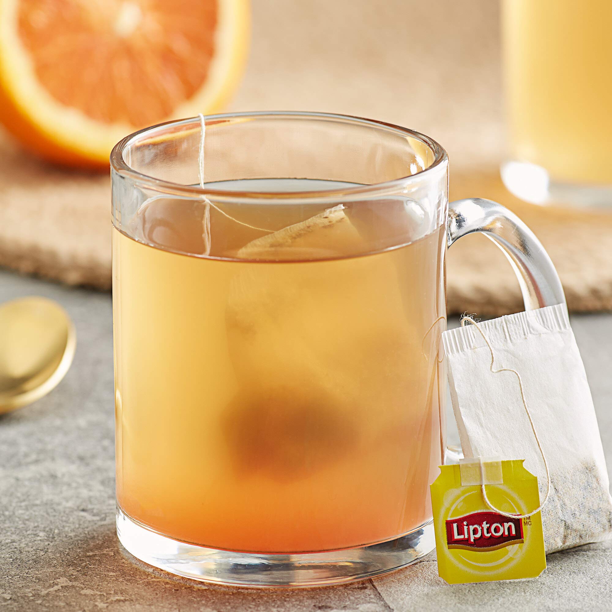Lipton - Caffeine Free Orange Herbal Tea, 28 Tea Bags, 2.1oz Box (Pack of 3)
