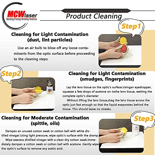 CNCOLETECH CO2 Laser Lens Dia:20mm FL:2" or 50.8mm Laser Mirror CVD ZnSe Focus Focal Lens for CO2 Laser Engraving Cutting Engraver/Cutter 40W-200W