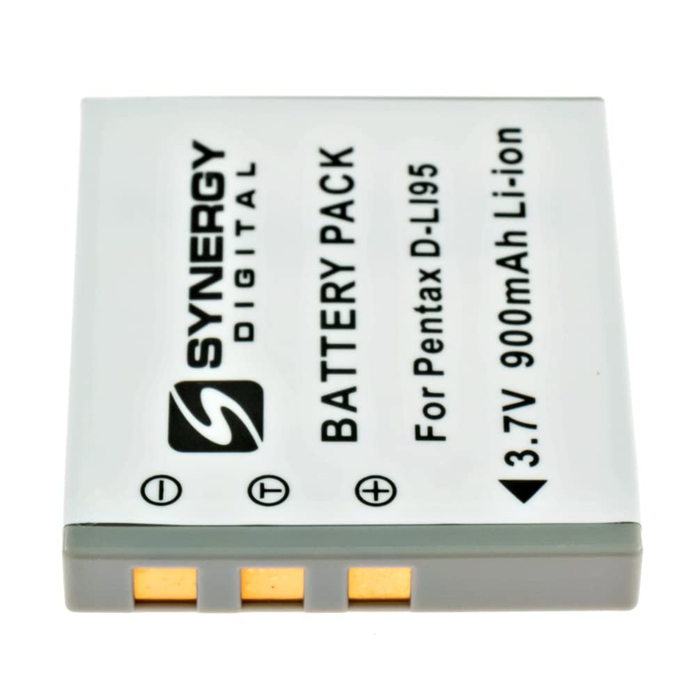 SDDLI95 Rechargeable Lithium-Ion Battery - Ultra High Capacity (900mAh 3.7V) Replacement For The Pentax D-LI95 Battery For Pentax Optio E85, Optio M85