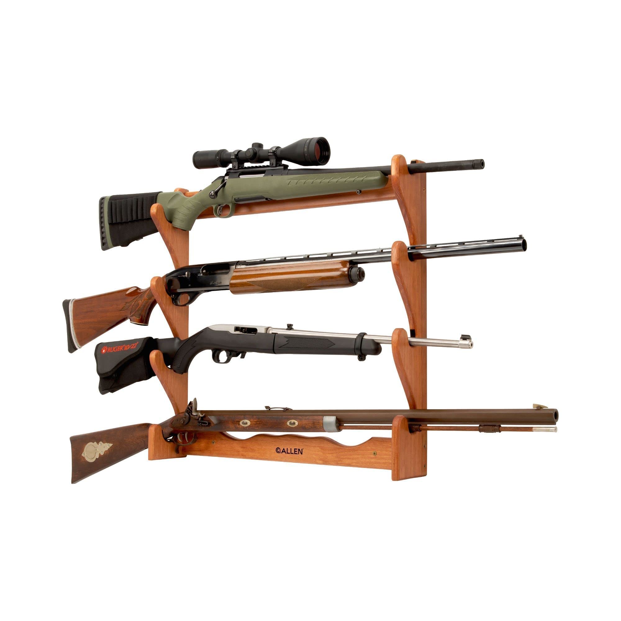 Allen Company unisex adult 4 Gun Collector Gun Rack, Wood, One Size US