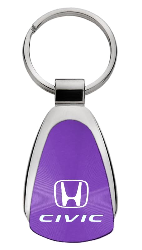 Au-TOMOTIVE GOLDTear Drop Key Chain for Honda Civic (Purple)