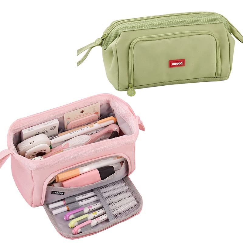 Pencil Case- Big Capacity pencil pouch Simple Stationery Pen Bag for School Teen Girl Boy Men Women