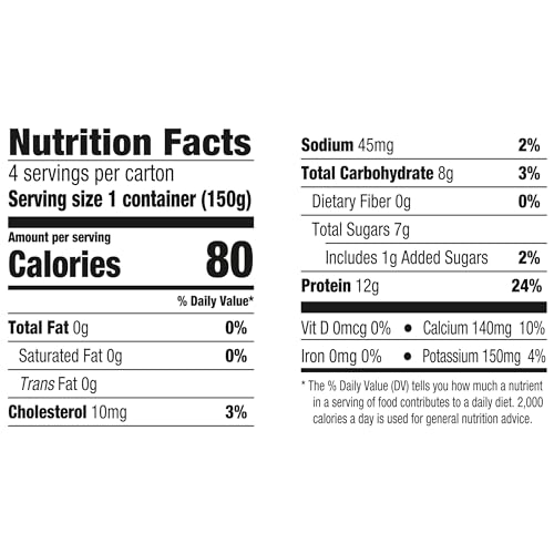 Dannon Light + Fit Greek Nonfat Yogurt, Cherry, Gluten-Free, 5.3 oz., 4 Pack