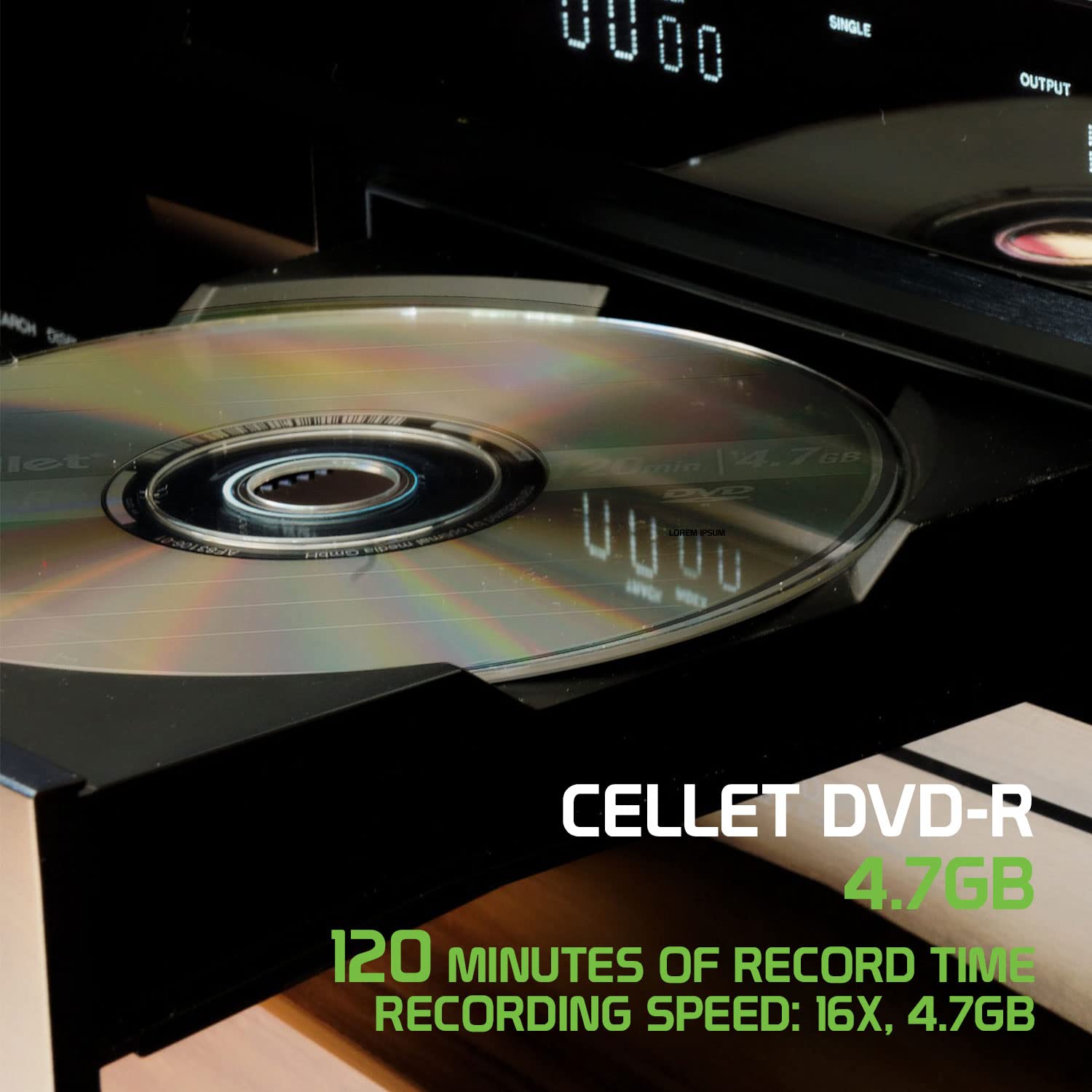 Recordable Blank DVD Disk 16X 120 Min 4.7 GB DVD-R for Video, Pictures, MP3 Files (DVD-R) (5 Pieces)