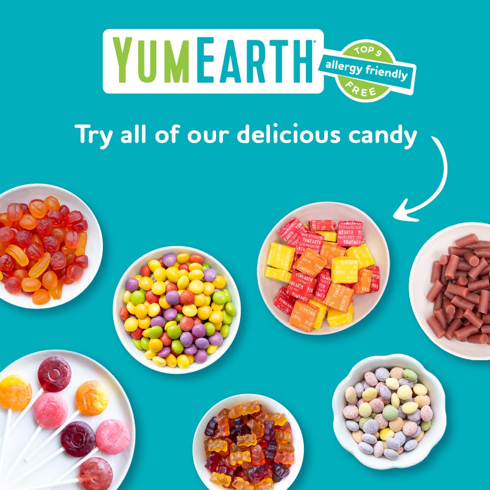 YumEarth Organic Pops Variety Pack, 14 Fruit Flavored Favorites Lollipops, Allergy Friendly, Gluten Free, Non-GMO, Vegan, No Artificial Flavors or Dyes