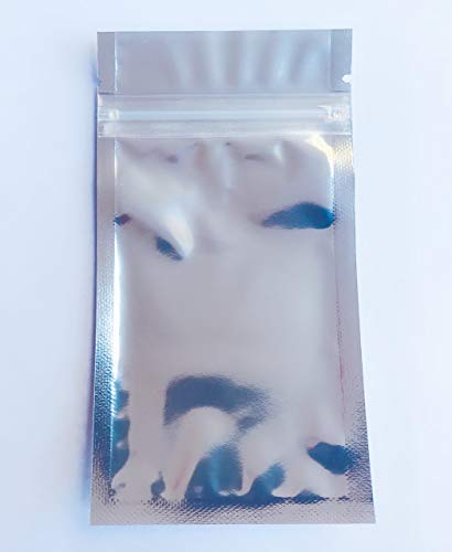 500 Silver Aluminum Foil Mylar 2.5x4 inches Recloseable Bag Clear Front AL-1 US Seller Ship Fast…