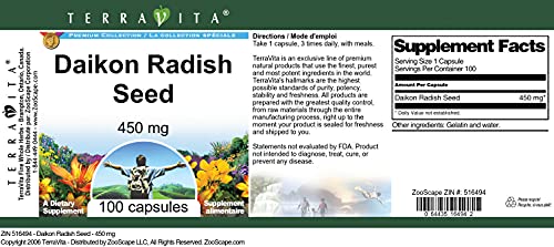 Daikon Radish Seed - 450 mg (100 Capsules, ZIN: 516494)