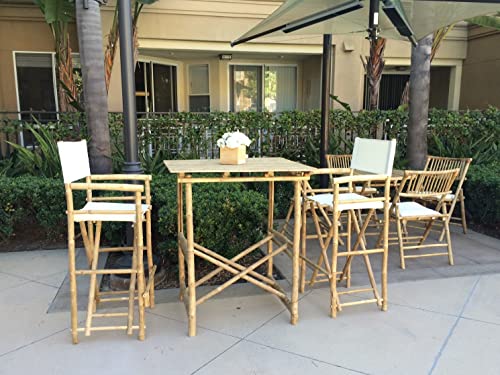 Zero Emission World Bamboo High Director Chair, White