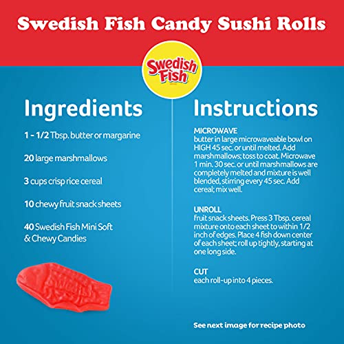 SWEDISH FISH Mini Soft & Chewy Candy, Easter Candy, 24 - 2 oz Bags
