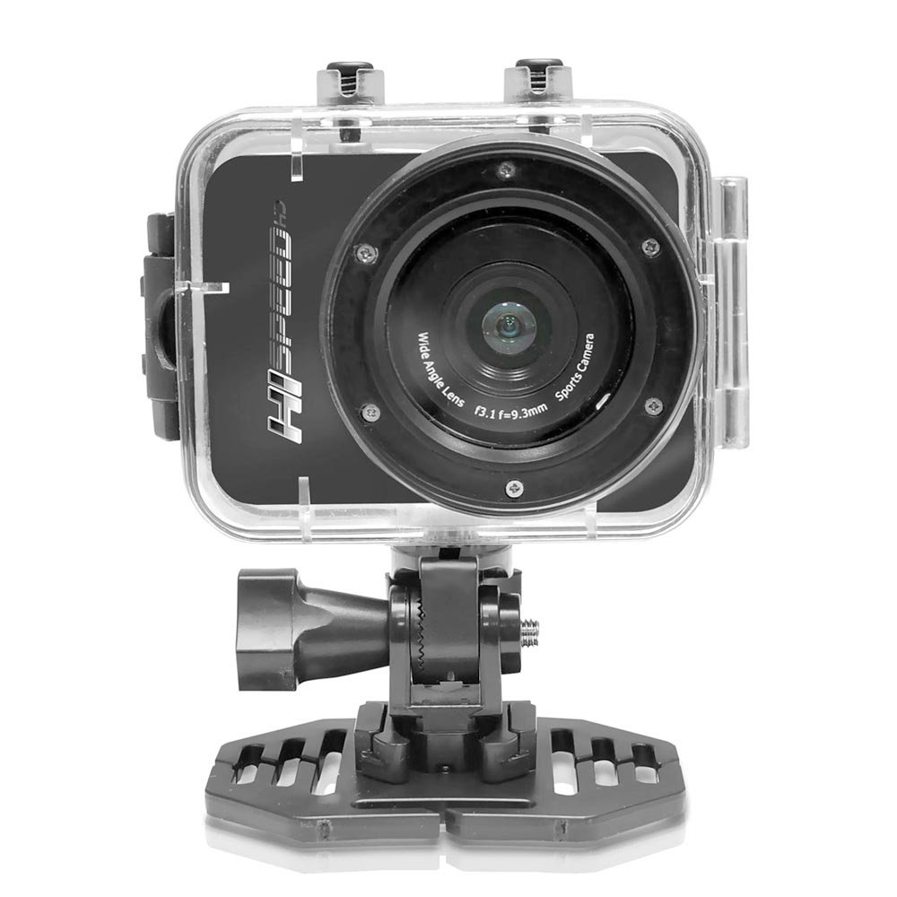 Pyle Hi Speed Sports Action Camera - HD 1080P Mini Camcorder w/ 12 MP Cam, 2.4" Touch Screen USB SD Card HDMI, Battery - Waterproof Case, USB Cable, Wireless Remote Control, Mount PSCHD60BK (Black)