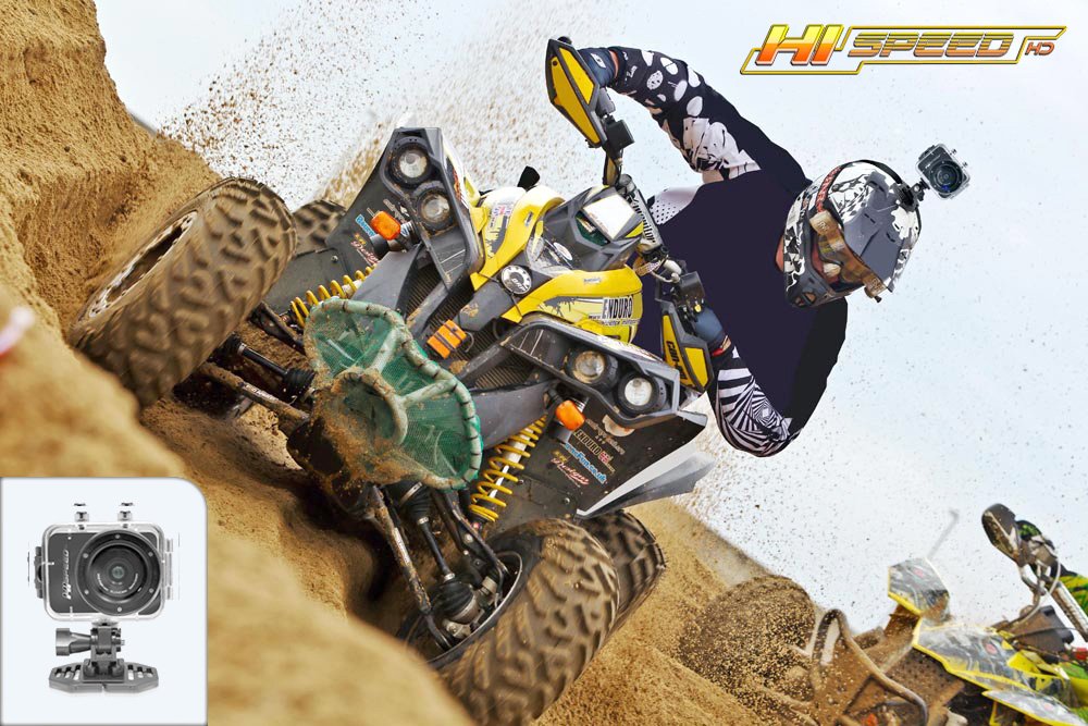 Pyle Hi Speed Sports Action Camera - HD 1080P Mini Camcorder w/ 12 MP Cam, 2.4" Touch Screen USB SD Card HDMI, Battery - Waterproof Case, USB Cable, Wireless Remote Control, Mount PSCHD60BK (Black)