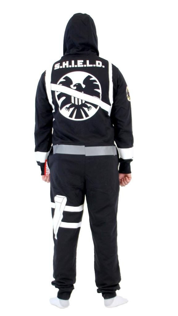 Marvel Agents of S.H.I.E.L.D. Men's Shield Jump Jumpsuit, Black, X-Large