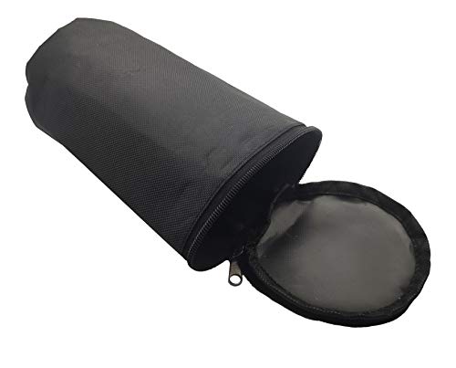 Sovenny Multifunction Cylinder Zippered Canvas Pen Bag Pencil Marker Case Stationary Storage Bottle Travel Cosmetic Bag