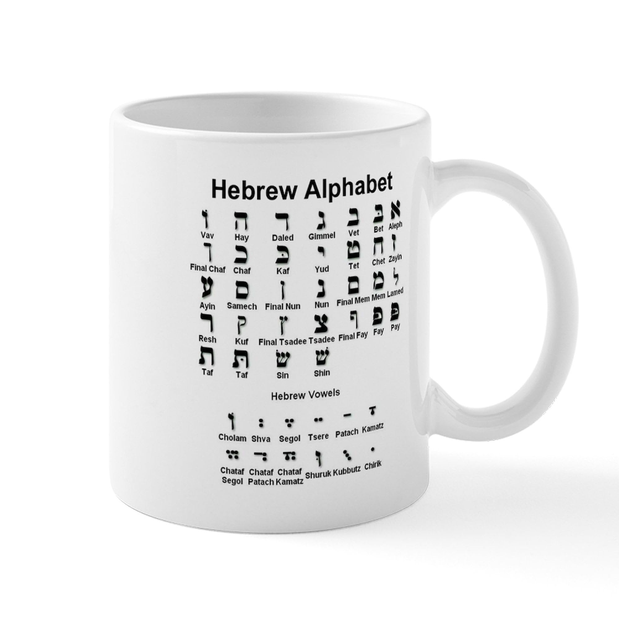CafePress Hebrew Alphabet Mug 11 oz (325 ml) Ceramic Coffee Mug