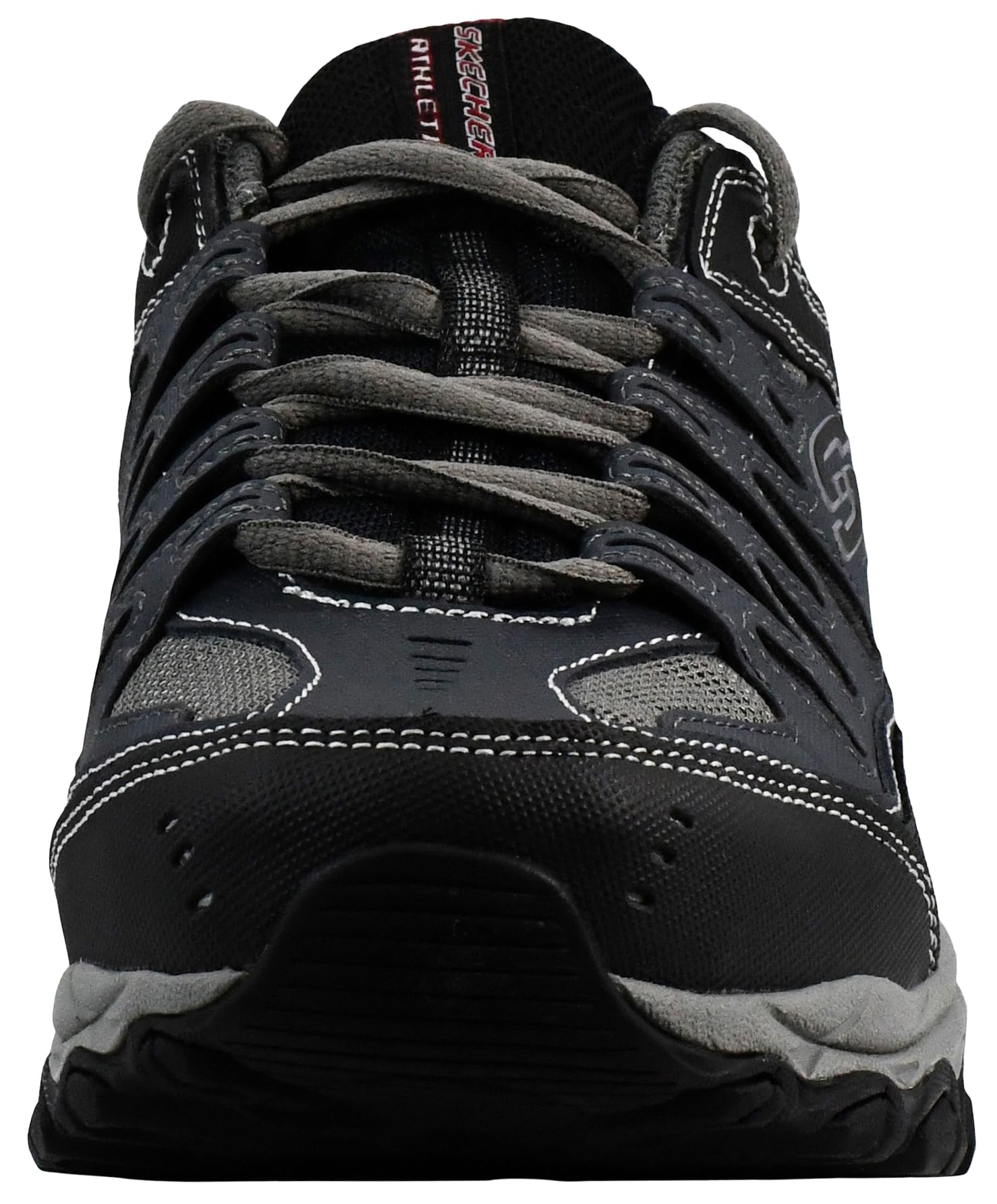 Skechers mens Afterburn Memory Foam Lace-up fashion sneakers, Navy, 9 US
