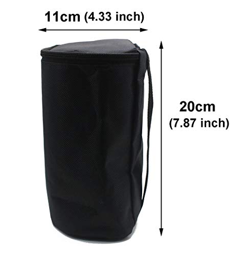 Sovenny Multifunction Cylinder Zippered Canvas Pen Bag Pencil Marker Case Stationary Storage Bottle Travel Cosmetic Bag