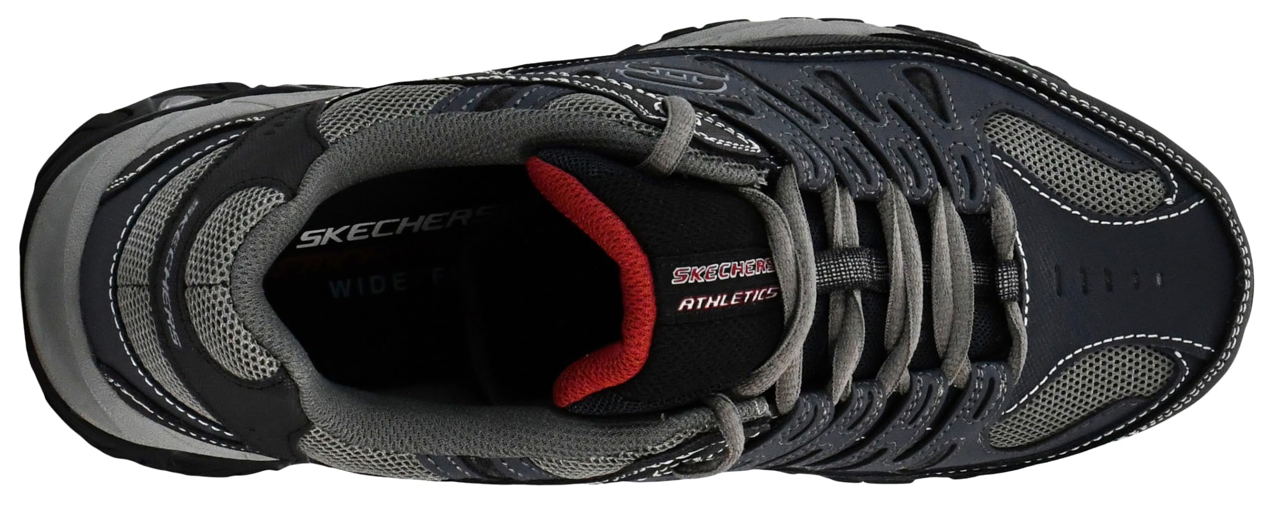 Skechers mens Afterburn Memory Foam Lace-up fashion sneakers, Navy, 9 US