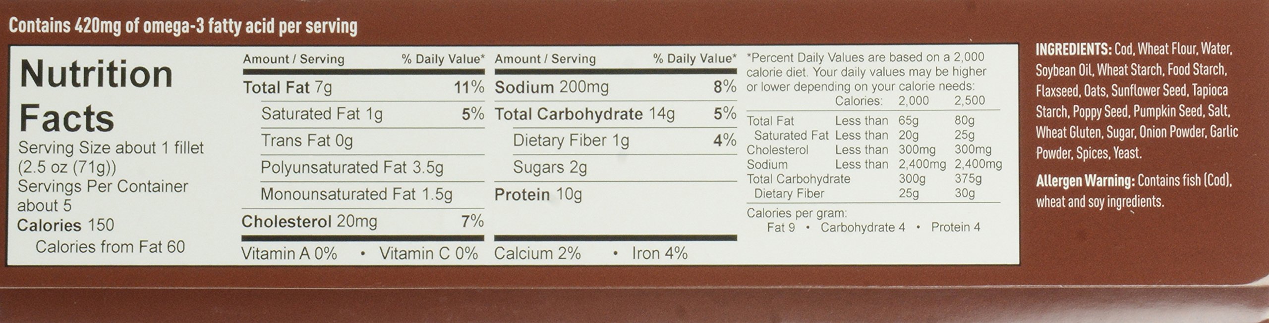Aqua Star, Harvest Grain Alaskan Cod, 12 oz (Frozen)