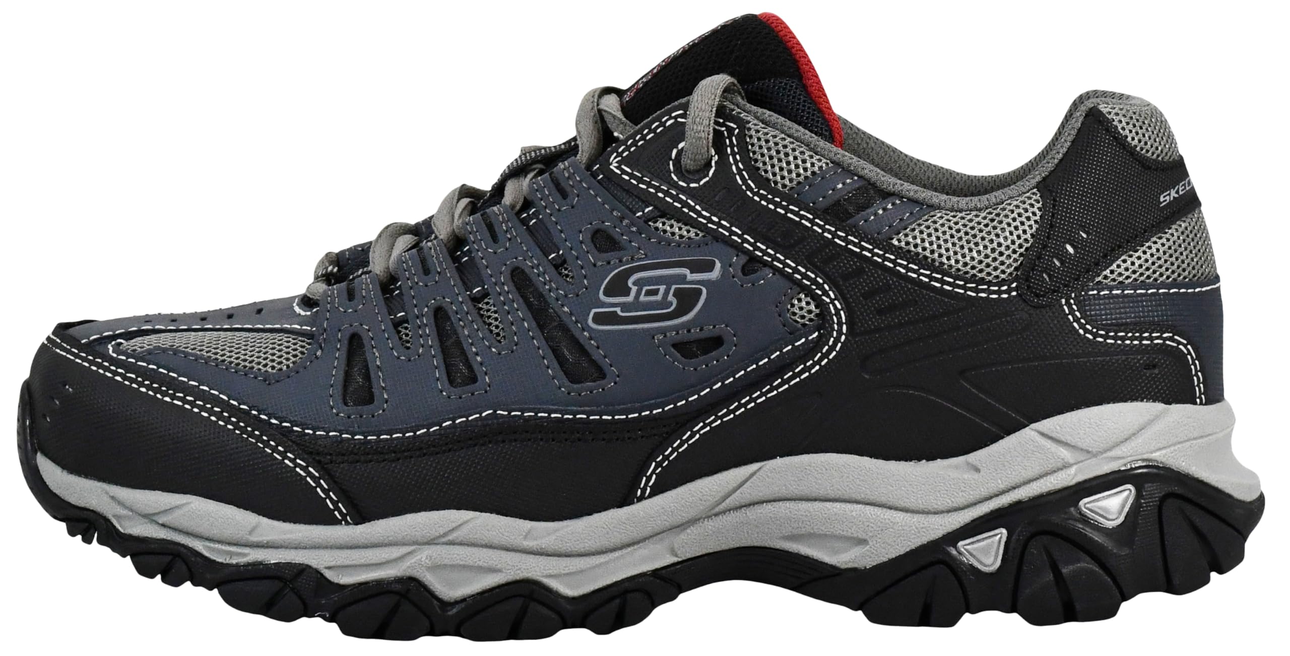 Skechers mens Afterburn Memory Foam Lace-up fashion sneakers, Navy, 9 US