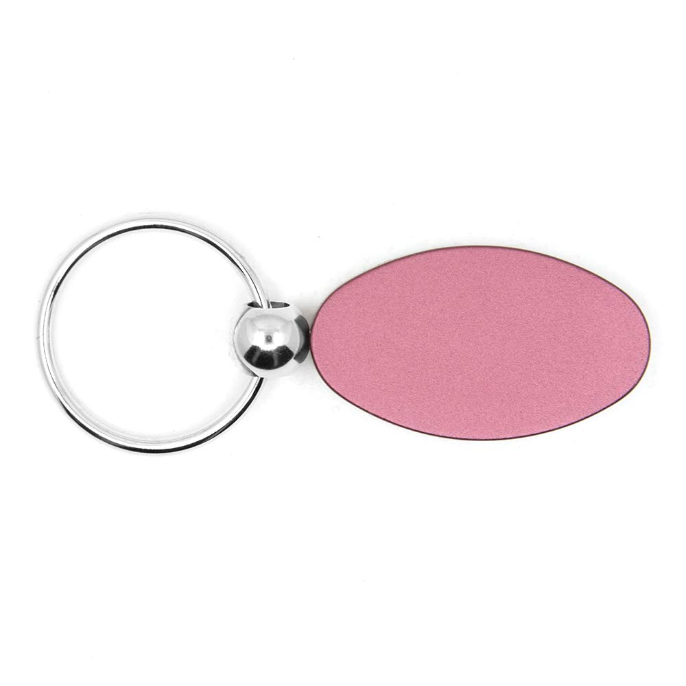 Honda Burgundy Aluminum Metal Oval Accord Logo Key Chain Fob Chrome Ring