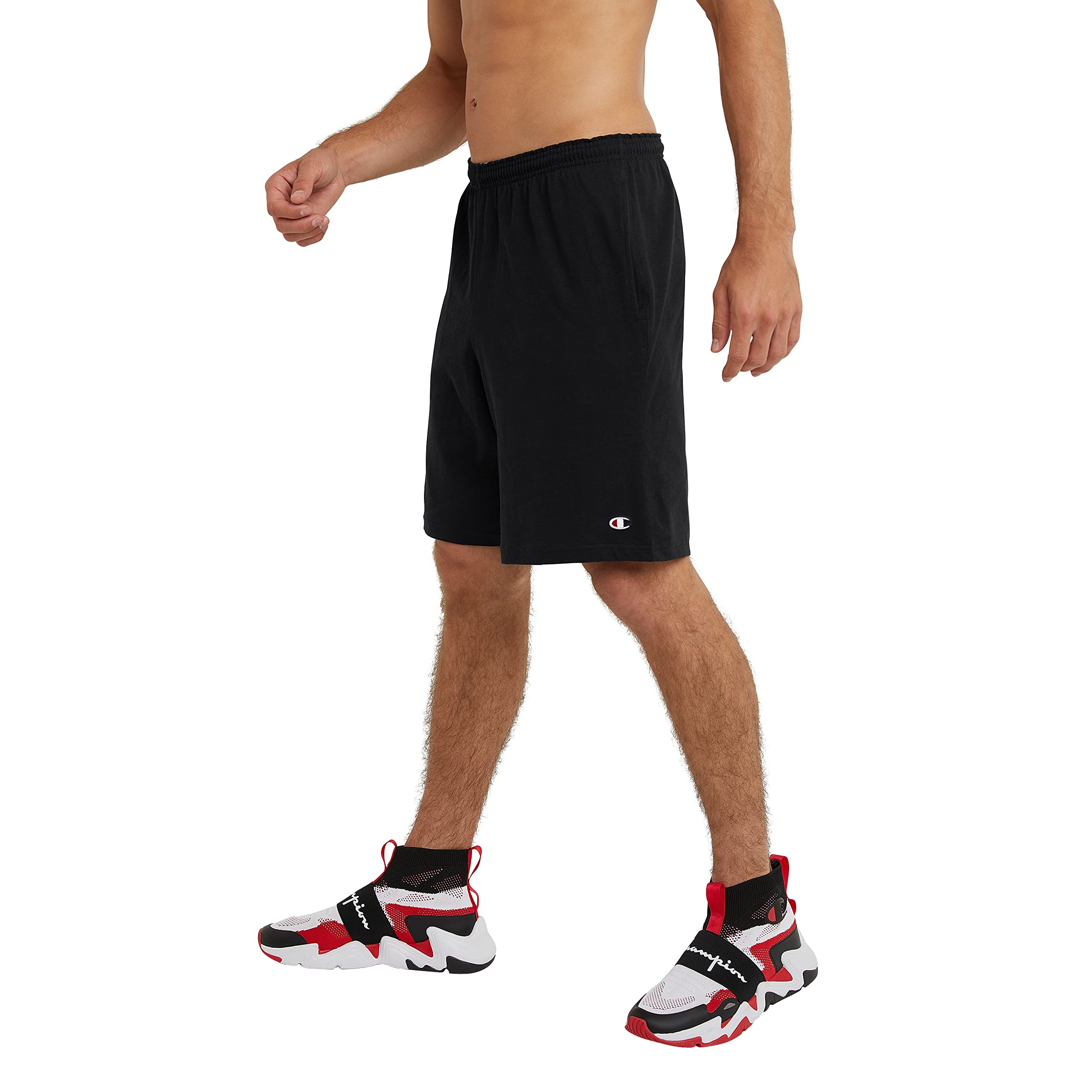Champion Men's Shorts, Classic Cotton Jersey Athletic Shorts, 9", Long Gym Shorts, Men's Workout Shorts