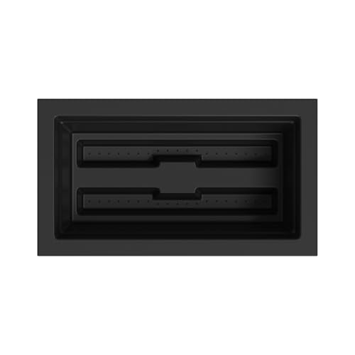 Mayne Fairfield 20in x 36in Rectangle Planter - Black - 36in L x 20in W x 20in H - with Built-In Water Reservoir (5826-B)