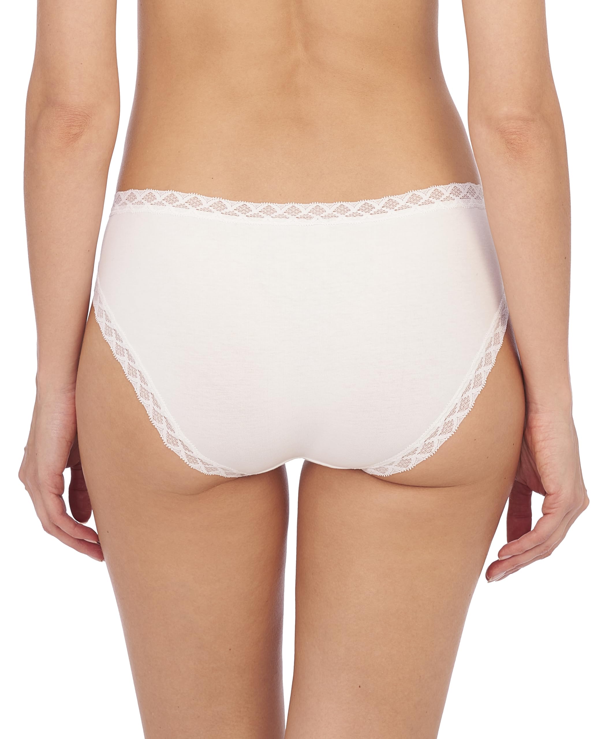 Natori Women's Bliss Cotton French Cut Panty, White, Medium