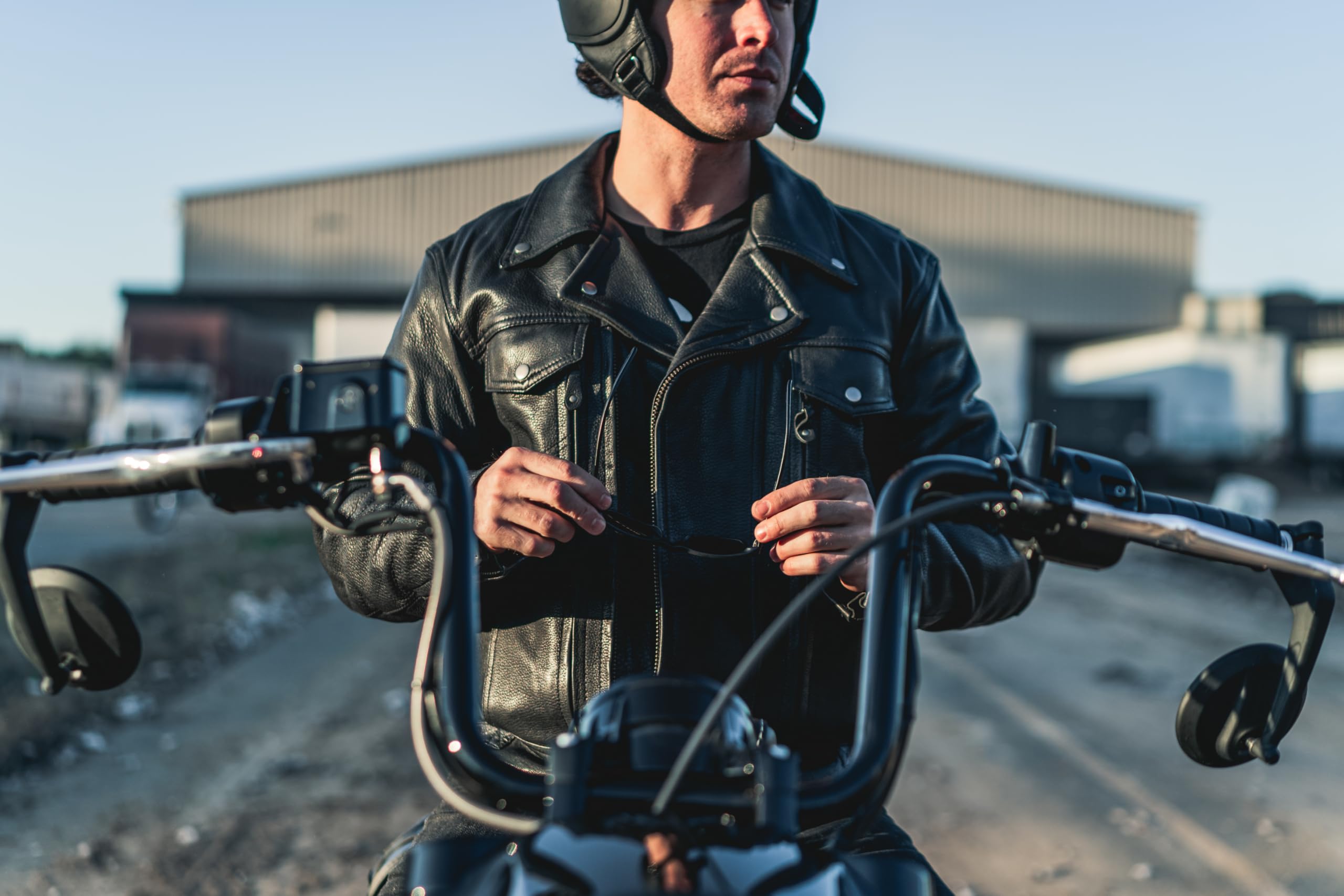 First Mfg Co - Mastermind - Men's Motorcycle Biker Riding Black Leather Jacket - 3X Large - Action Back Armor Pockets Gussets Thermal Liner Vented