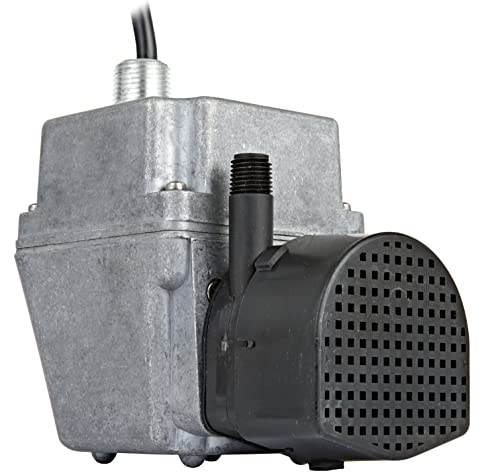 Little Giant 2E-NYS 115 Volt, 1/40 HP, 300 GPH, Cast Aluminum Submersible Parts Washer Pump for Unheated Stoddard Solvent or Deodorized Kerosene with 6-Ft. Power Cord (Plug-less), Grey, 502020