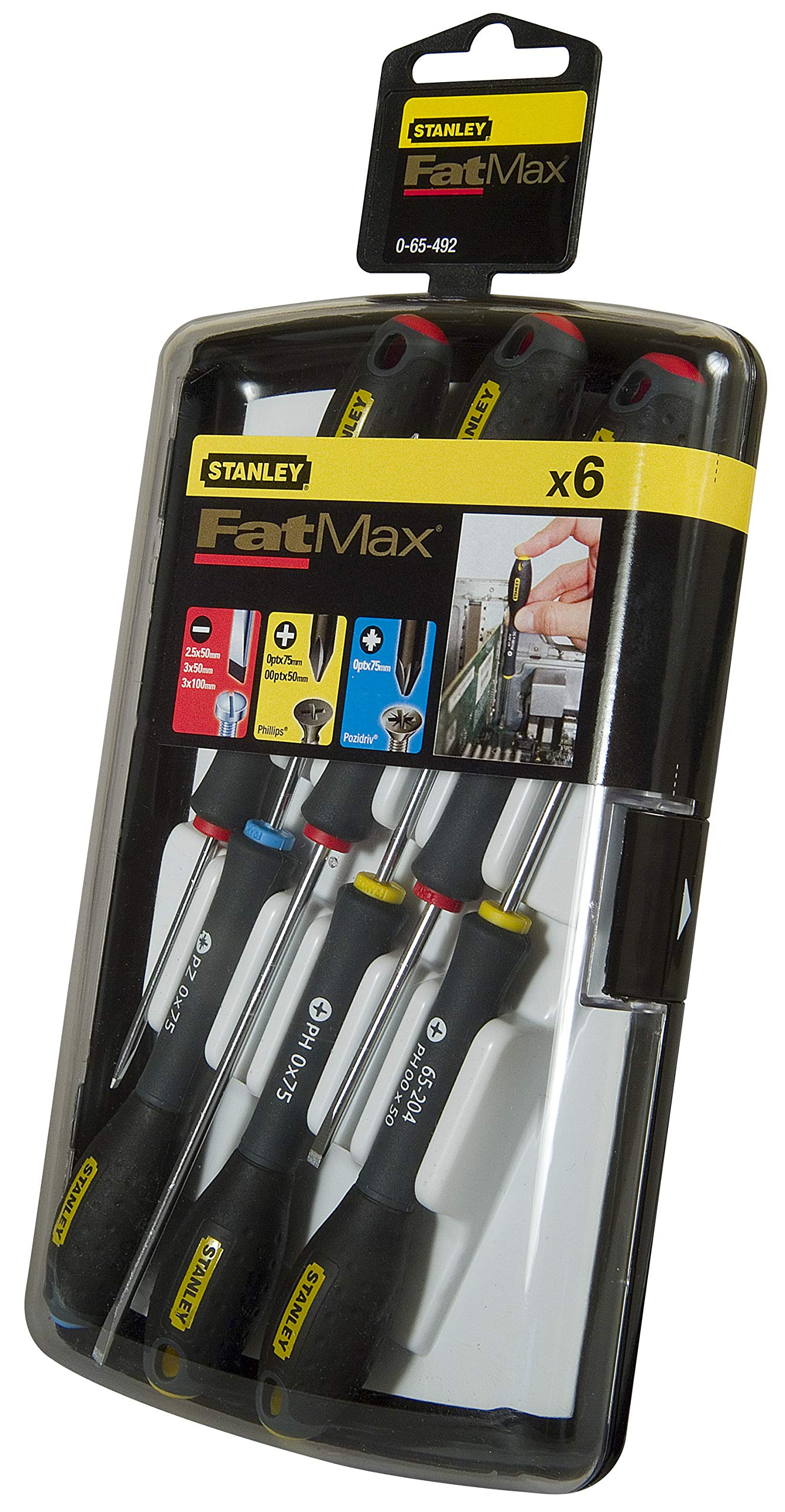 Stanley 0-65-492 Instrument set (6 piece), Black/Yellow