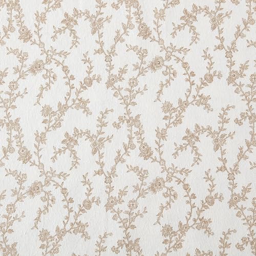 Laura Ashley - King Sheet Set, Cotton Flannel Bedding, Brushed for Extra Softness & Comfort (Victoria Beige, King)