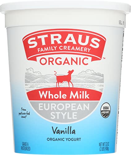 Straus Family Creamery, Organic Vanilla Whole Milk Yogurt, 32 oz