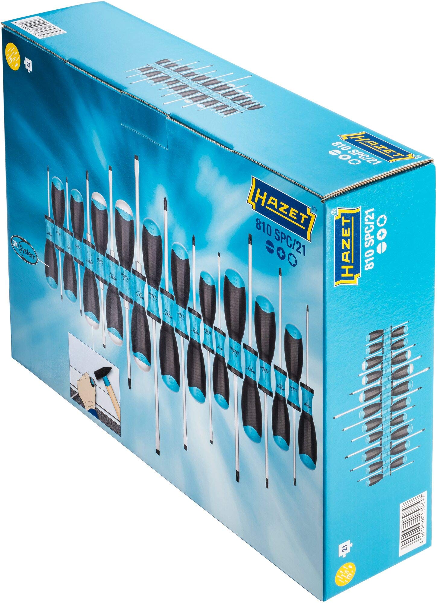 Hazet 810SPC/21 Screwdriver Set "Jumbox" 21 Piece