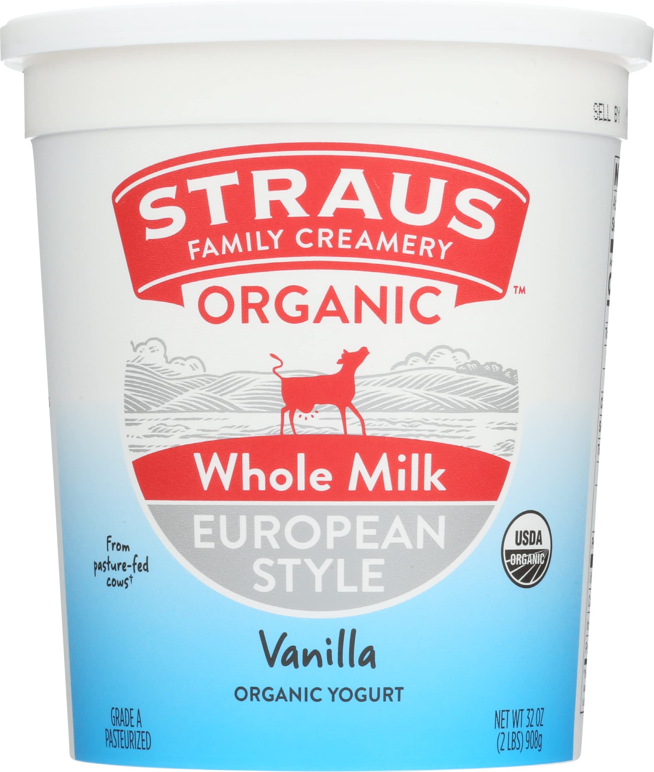 Straus Family Creamery, Organic Vanilla Whole Milk Yogurt, 32 oz