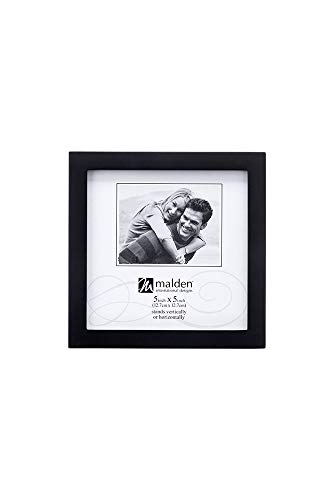 Malden International Designs Black Concept Wood Picture Frame, 5x5, Black