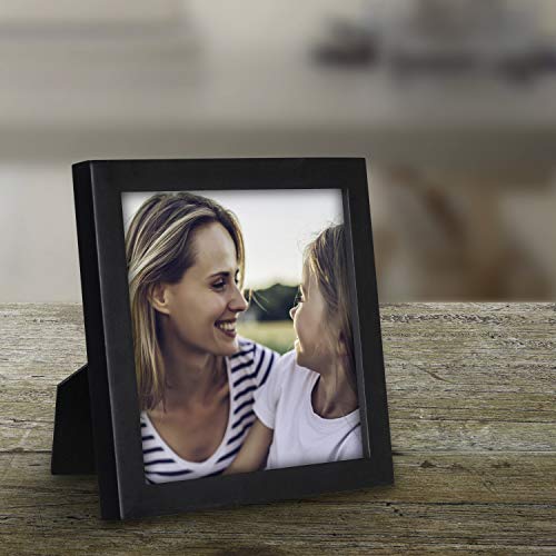 Malden International Designs Black Concept Wood Picture Frame, 5x5, Black