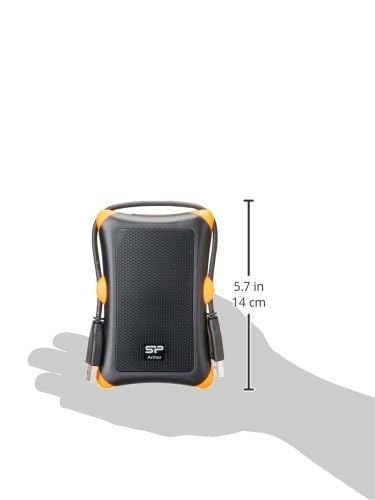 Silicon Power 1TB Rugged Armor A30 Military Grade Shockproof USB 3.0 2.5 Inch Portable External Hard Drive for PC, Mac, Xbox One, Xbox 360, PS4, PS4 Pro and PS4 Slim, Black