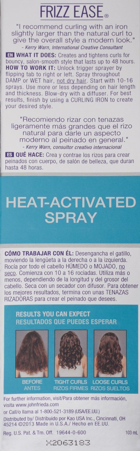 John Frieda Frizz-Ease Go Curlier Heat-Activated Spray 3.50 oz (Pack of 2)