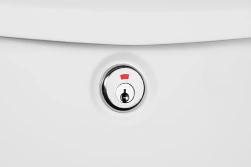 Architectural Mailboxes Parkside Galvanized Steel, Locking, Wall Mount Mailbox, 2576W-10, White, Medium Capacity