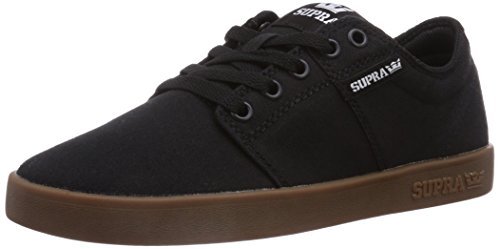 Supra Mens Skateboarding Shoes Size 9.5 M S45125 Stacks Ii Tawny Canvas Black