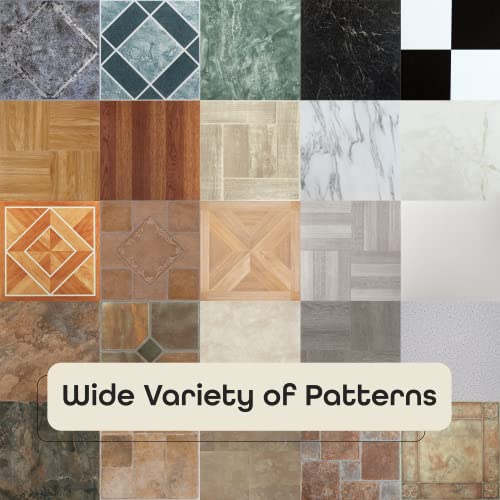 Nexus Self Adhesive 12-Inch Vinyl Floor Tiles, 20 Tiles - 12" x 12", Ancient Beige Mosaic Pattern - Peel & Stick, DIY Flooring for Kitchen, Dining Room, Bedrooms & Bathrooms by Achim Home Decor