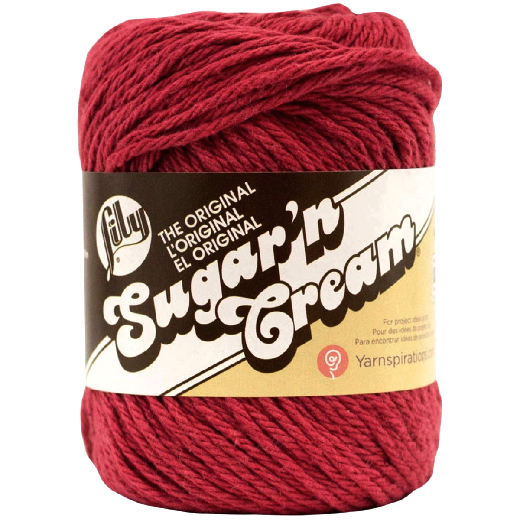 Lily Sugar 'n Cream 100% Cotton Yarn, 2.5 oz. Ball •• Country RED ••