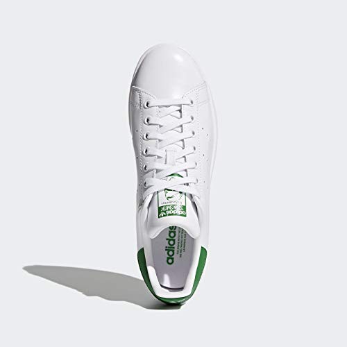 adidas Originals mens Stan Smith Sneaker, Core White/Core White/Green, 8 US