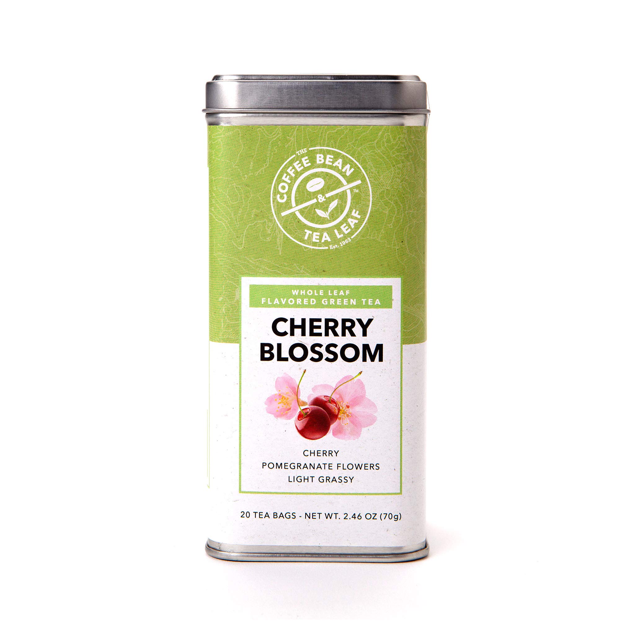 The Coffee Bean & Tea Leaf Cherry Blossom Green Tea, Fruit Tea, Whole Leaf Tea Bags, 20 Count