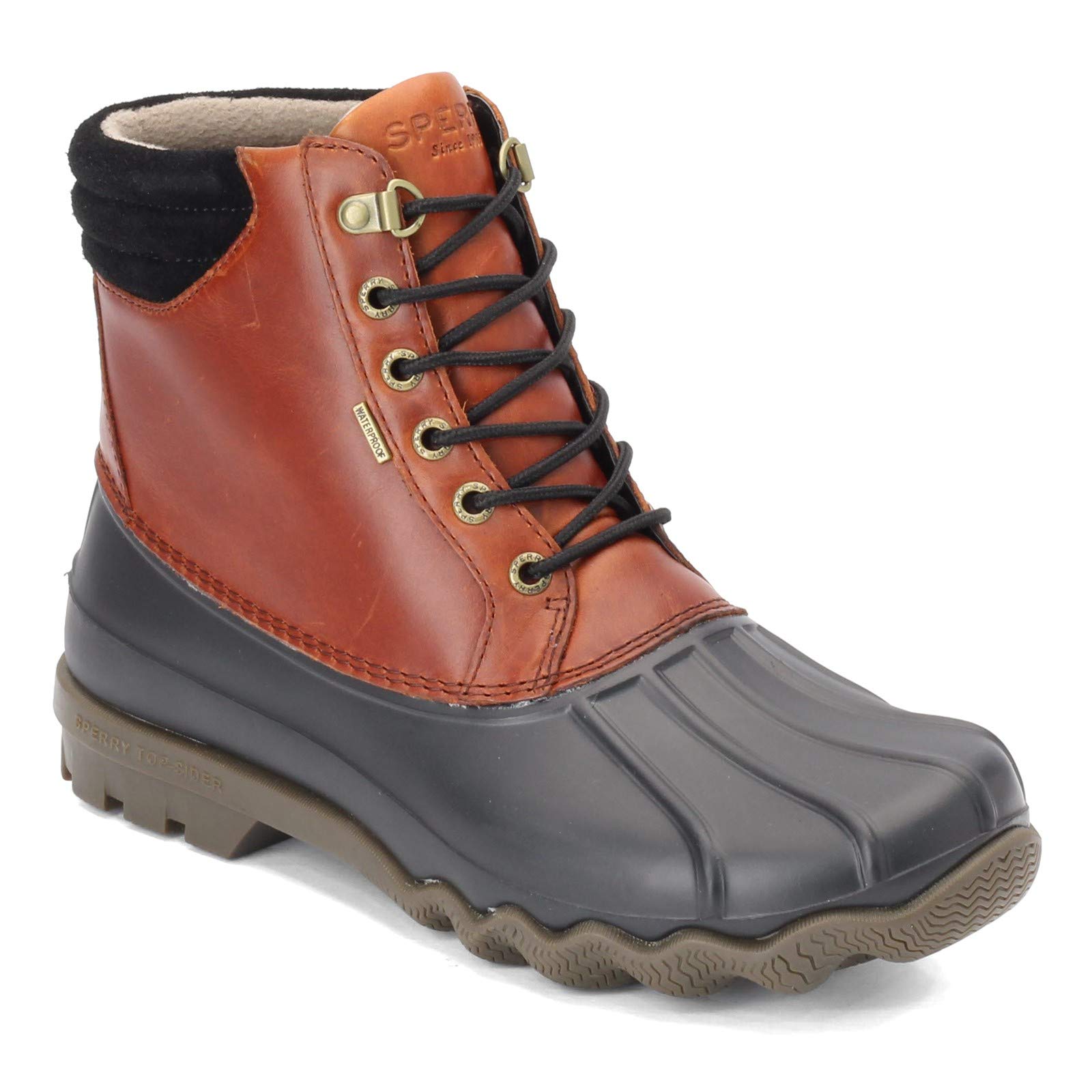Sperry Mens Footwear Men's Avenue Duck Boot, Black/Amaretto, 10