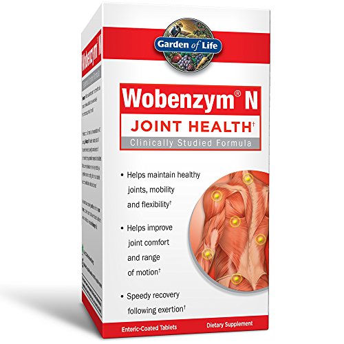 Garden of Life Joint Supplement for Men and Women - Wobenzym N Systemic Enzymes, Clinically Studied Formula for Healthy Joints, Mobility, Flexibility, Post-Exercise Recovery, Gluten Free, 800 Tablets