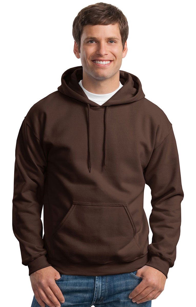 Gildan Heavyweight Blend Hooded Sweatshirt in Dark Chocolate - Large