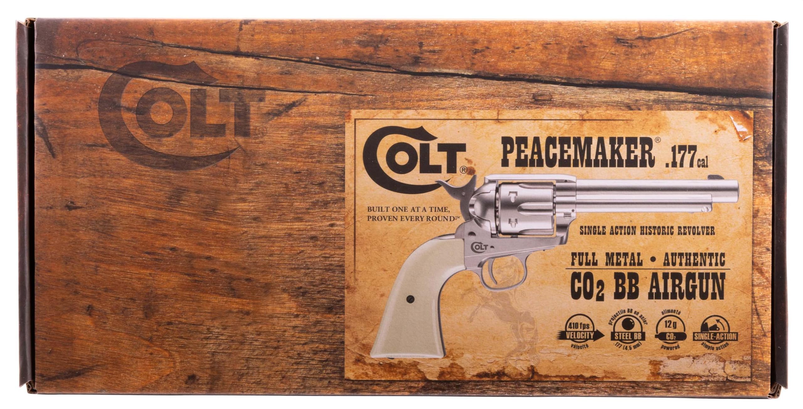 Umarex Colt Peacemaker Revolver Single Action Army Six-Shooter .177 Caliber Air Pistol, BB Gun
