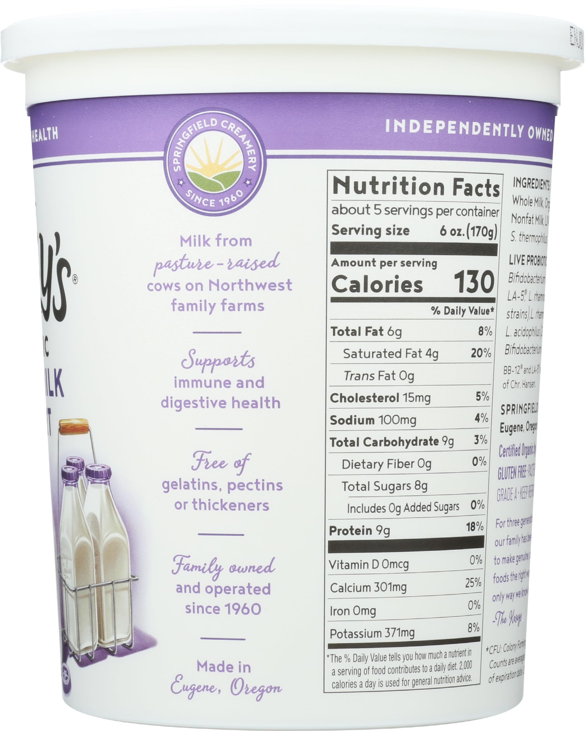 Nancy's, Organic Whole Milk Yogurt, Plain, 32 oz