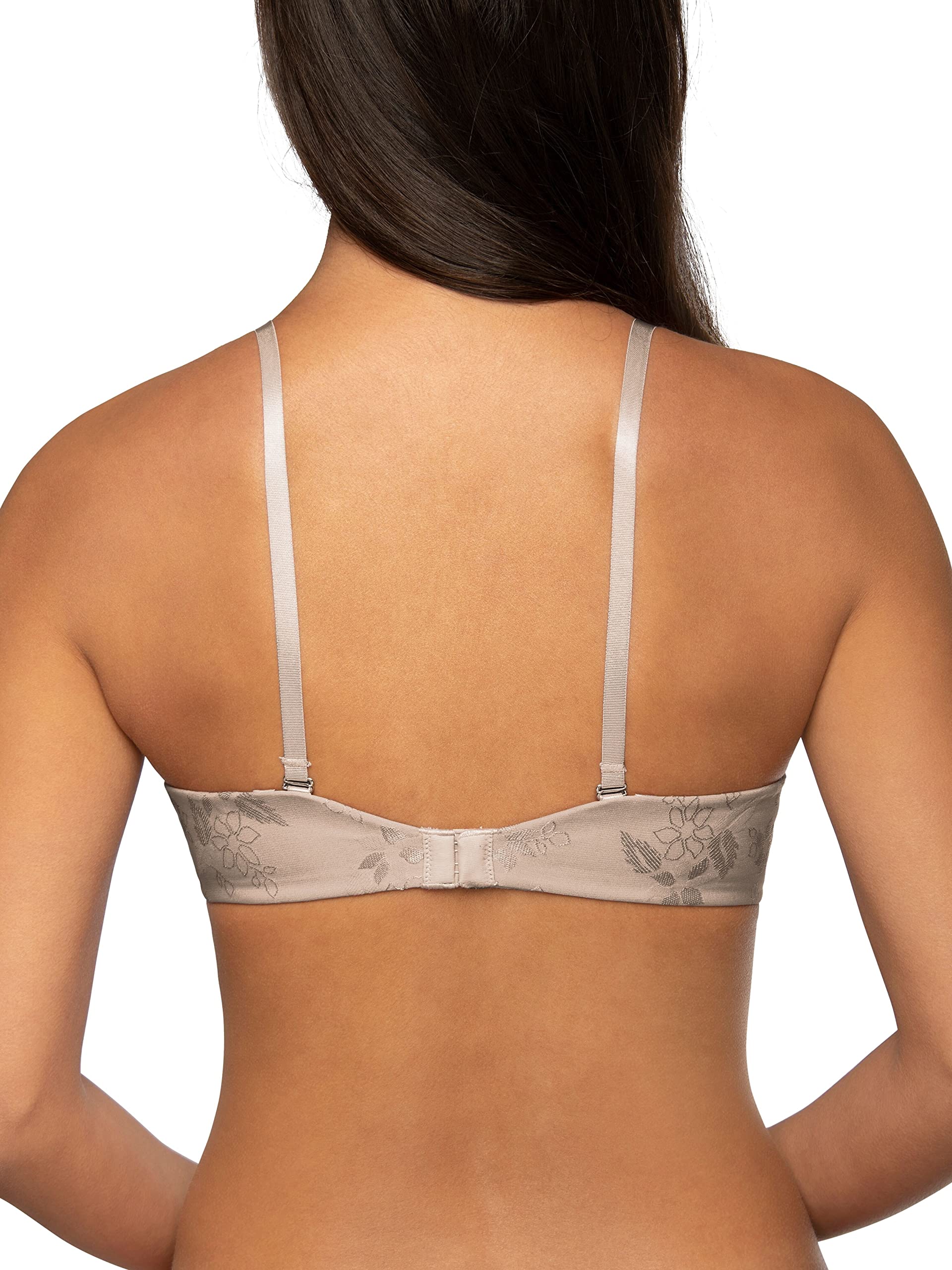 Vanity Fair Womens Ego Boost Add-a-size (+1 Cup Size) Push Up Bra, Underwire - Beige Jacquard, 36A US